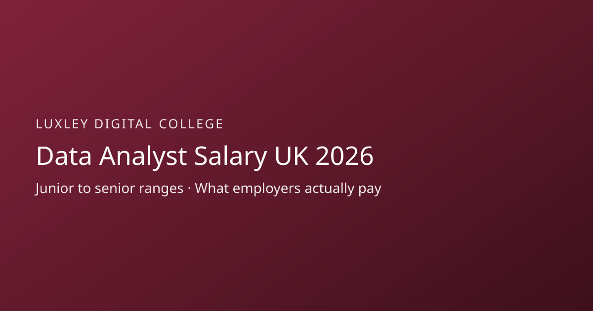 Data Analyst Salary UK 2026 | Junior to Senior | Luxley